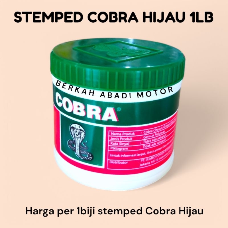 Jual Stempet COBRA HIJAU berat 1LB | Stemped Grease Gemuk Paslin Murah ...