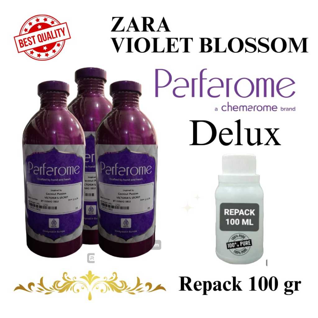 Jual 100 GR REPACK ZARA VIOLET BLOSSOM BY PARFAROME DELUX BIBIT MURNI ...
