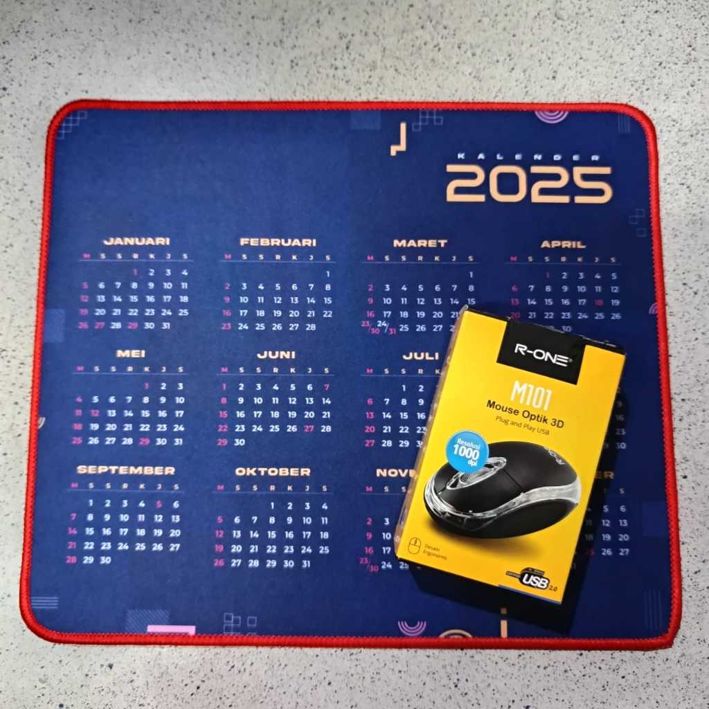 Jual Free Gift Bonus Mouse dan Mousepad Kalender 2025 untuk pembelian ...
