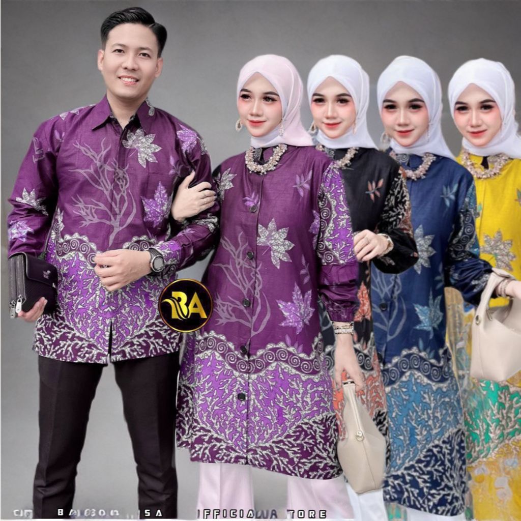 Jual Tunik Batik Baju Batik Wanita Lengan Panjang Batik Couple Modern ...
