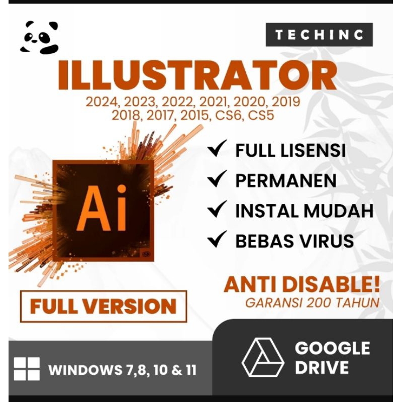 Jual Illustrator Full Version Baru/Lama Anti-Disable 2025 2024 2023 2022 2021 2020 2019 2018 ...
