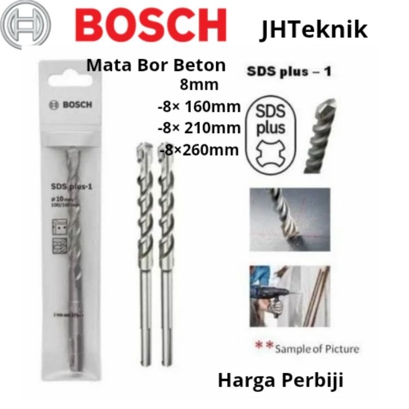 Jual JHTeknik Mata Bor Beton SDS PLUS-1 Untuk Rotary Hammer BOSCH/Mata Bor Tembok SDS PLUS-1 ...