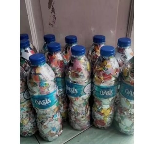 Jual Ecobrik botol oasis 600ml (berat 300gram) | Shopee Indonesia