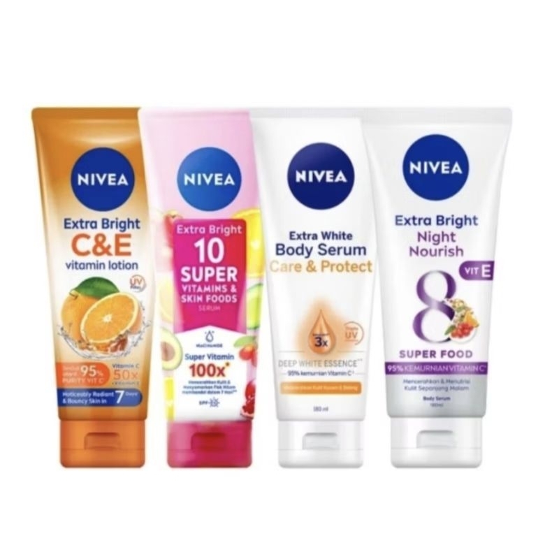 Jual Nivea Body Serum Extra Bright Super Vitamin, Extra Bright C&E Vitamin, Extra White Care ...