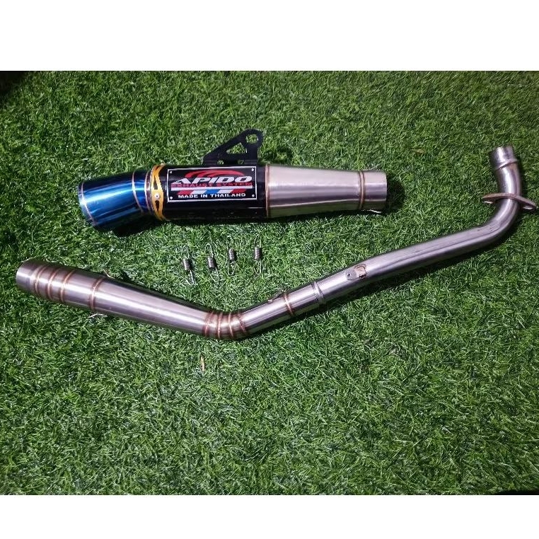 Jual Apindo Pipe canister conical open specs exhaust pipe for Wave 125 ...