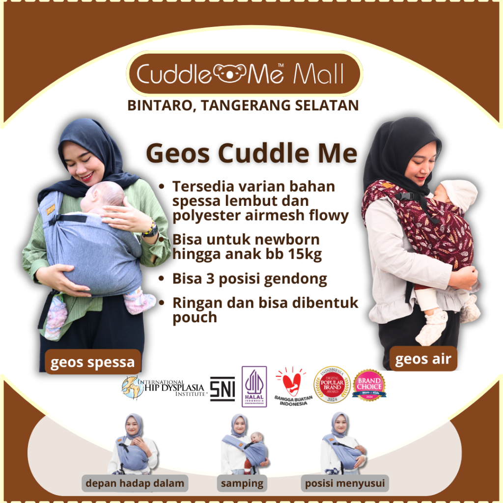 Jual Geosfit Cuddle Me Baby Carrier Gendongan Bayi M-Shape Newborn Toddler Simple Ringan Kado ...