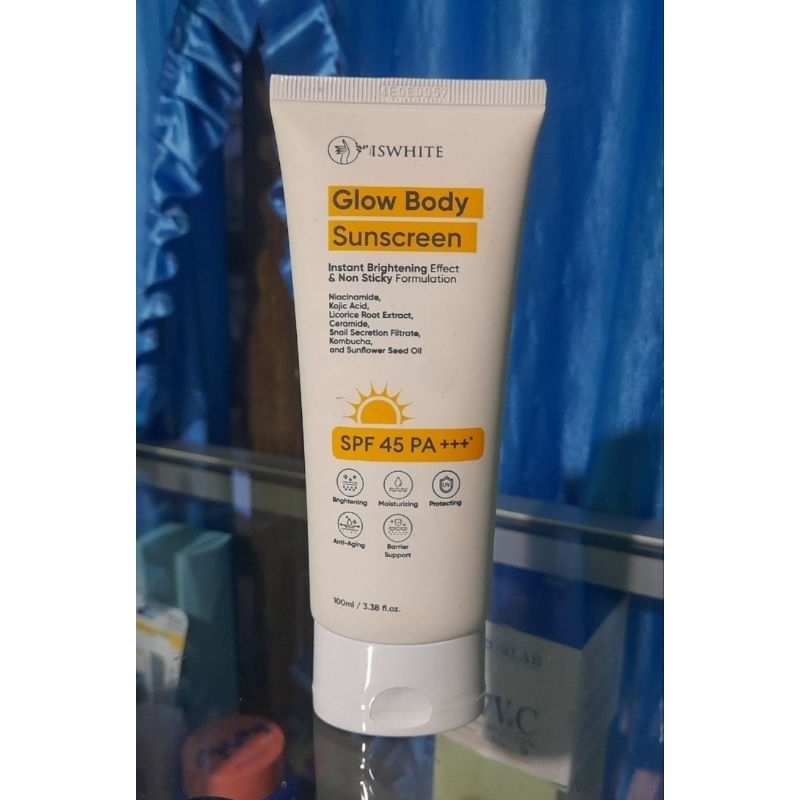 Jual iswhite Glow Body Sunscreen (Preloved baca Deskripsi) | Shopee ...