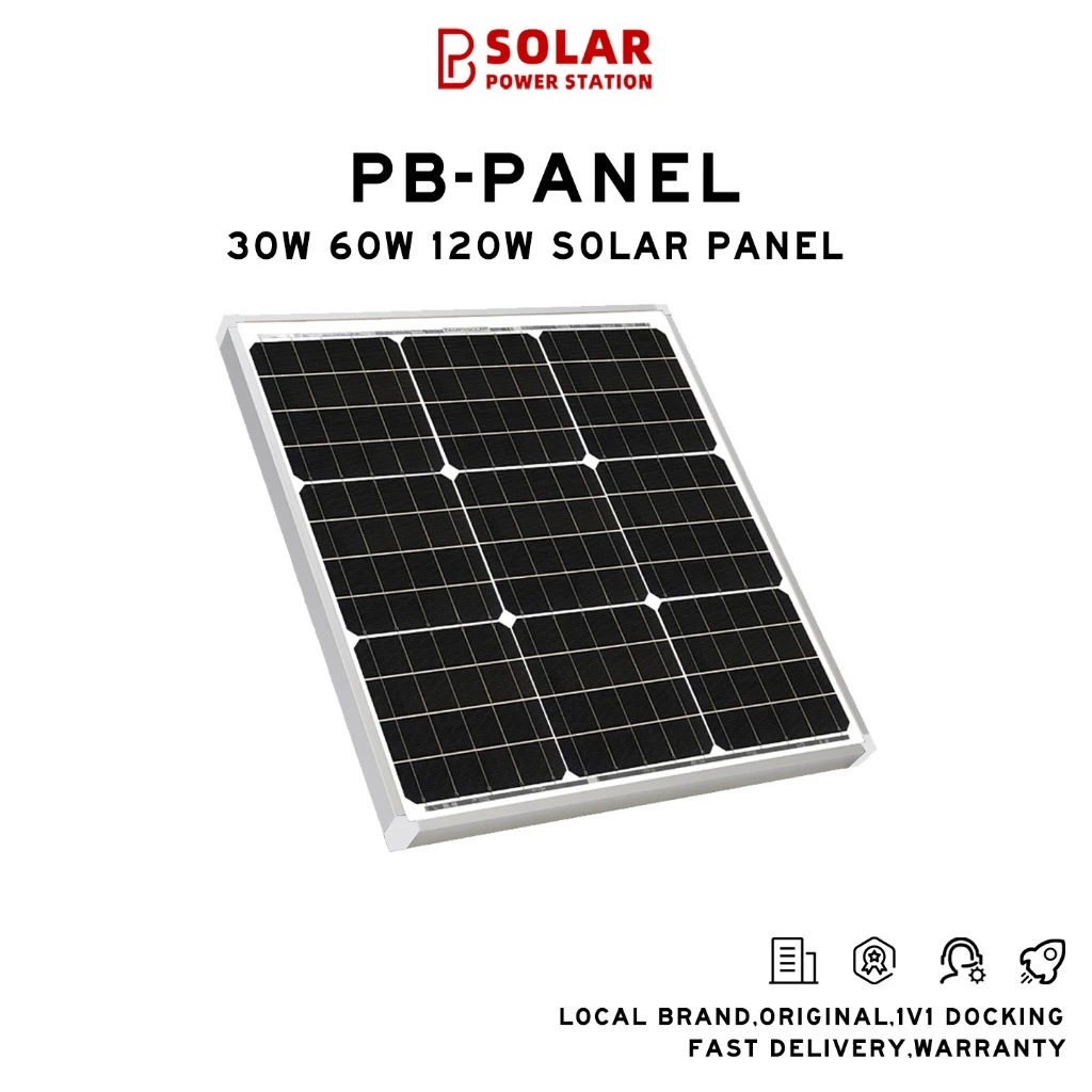 Jual PB SOLAR 30w/60w Portable Solar Panel Foldable Solar Charger ...