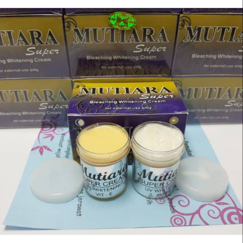 Jual CREAM MUTIARA SUPER WHITENING BLEACHING 1 SET | Shopee Indonesia