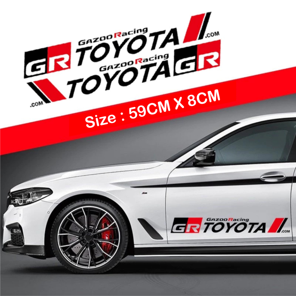 Jual Sticker Toyota Gazoo Racing Stiker variasi body samping universal ...