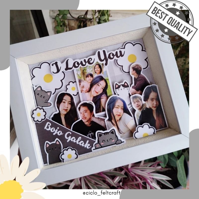 Jual Bingkai Frame 3D POP UP Scrapframe Custom Hadiah Ulang Tahun ...