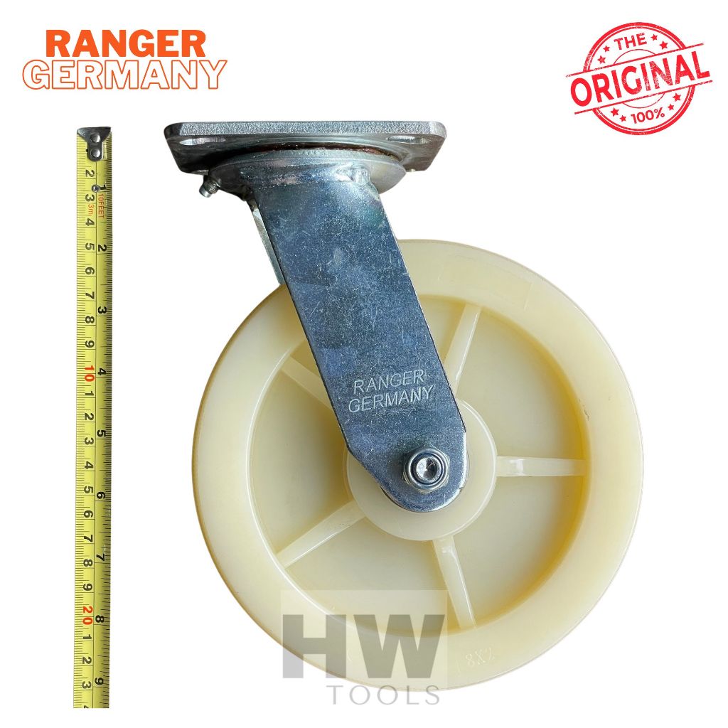 Jual Roda Troli Nilon Hidup 8" Caster Wheel Heavy Duty Nylon 8 Inch ...