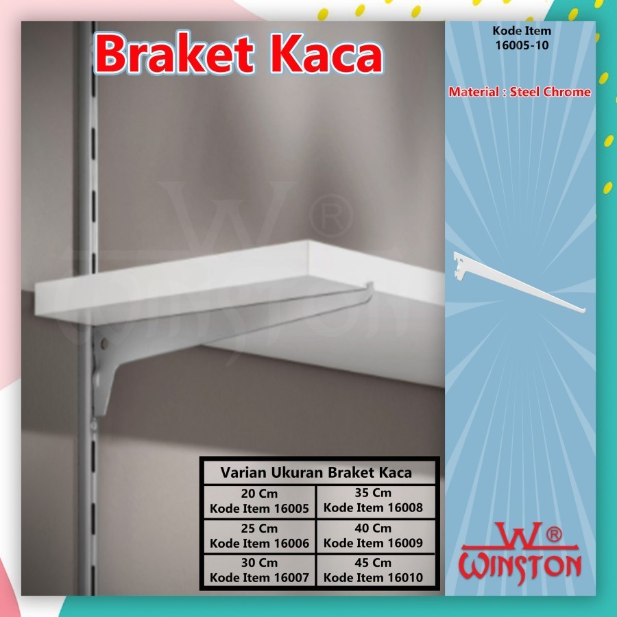 Jual Bracket Kaca Siku Braket Penyangga Rak Kaca Daun Bracket Kaca ...