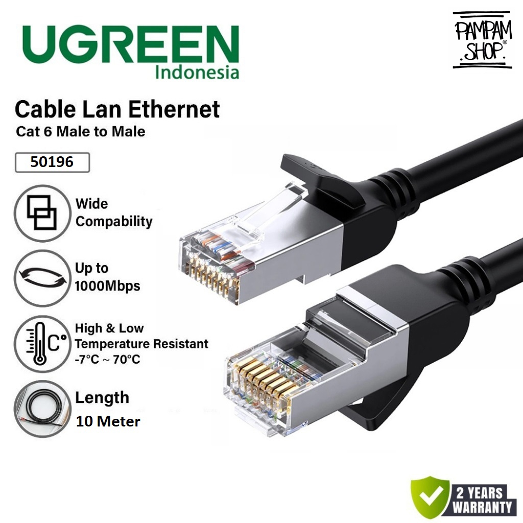 Jual UGREEN 50196 Kabel LAN RJ45 CAT 6 10 Meter 10M Gigabit Ethernet ...
