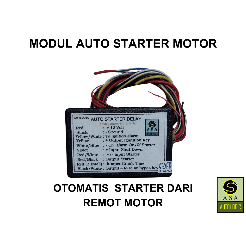 Jual MODUL AUTO START MOTOR UNIVERSAL OTOMATIS STARTER DARI REMOT ...