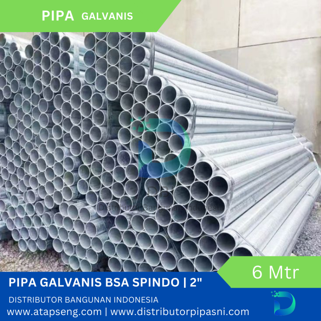 Jual Pipa Galvanis Bsa Spindo 2 inch Panjang 6 m (Free Ongkir ...