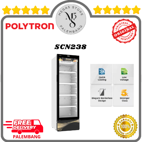 Jual Showcase Polytron 260L - SCN238 Kulkas Display Showcase Polytron ...