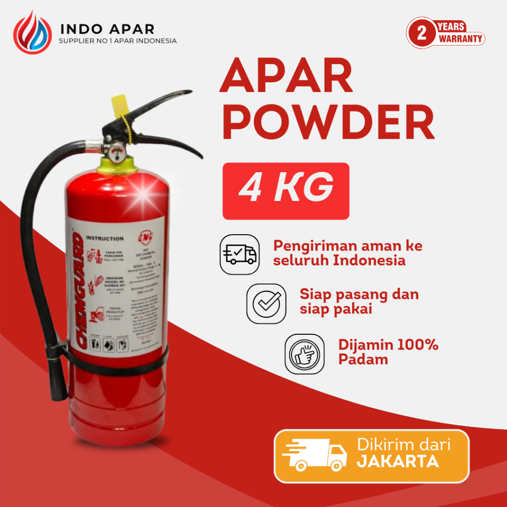 Jual INDO APAR - APAR PEMADAM KEBAKARAN 4KG Bubuk Powder CHAMPION ...