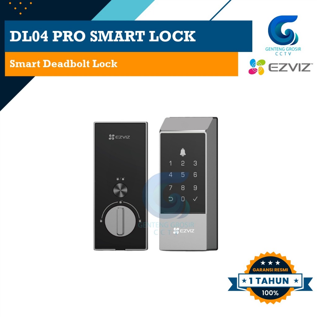 Jual Ezviz DL04 Pro Smart Deadbolt Lock Smart Door Lock | Shopee Indonesia