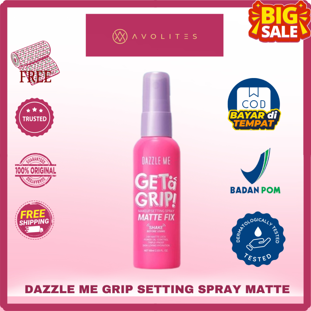 Jual [NEW LAUNCH] DAZZLE ME Get a Grip! Makeup Setting Spray Matte Fix ...