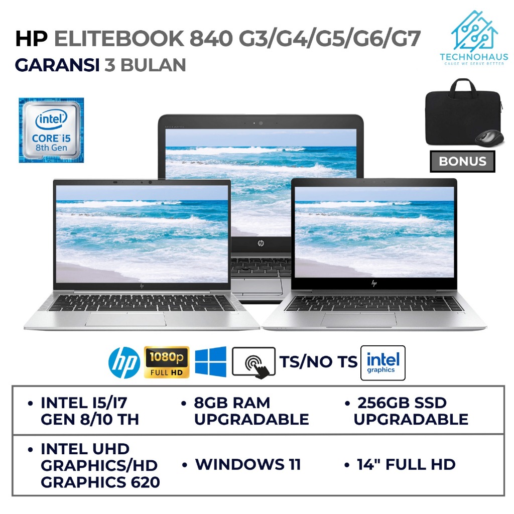 Jual LAPTOP HP ELITEBOOK SERIES Core I5 I7 RAM 8GB SSD 256GB SECOND ...