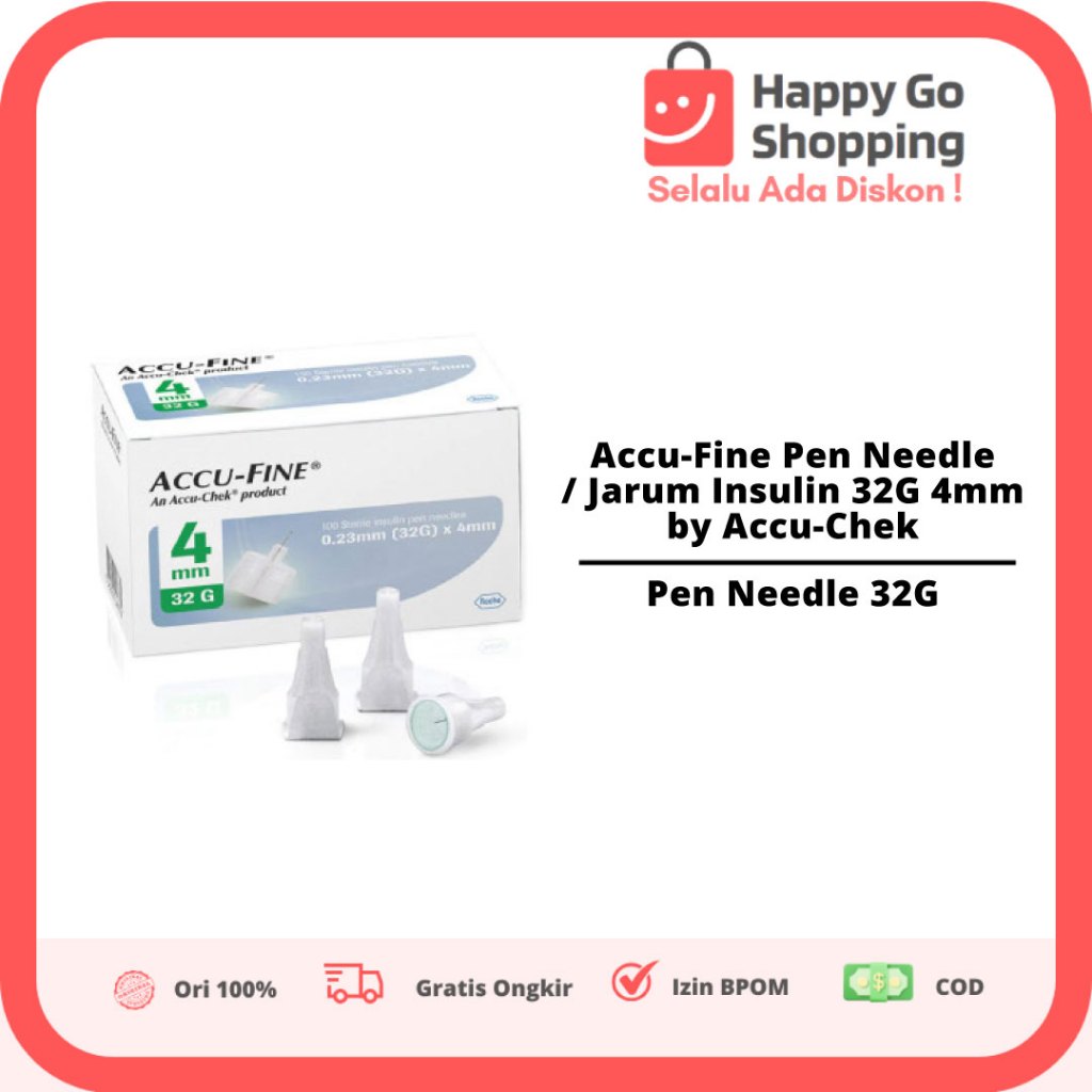 Jual Accu-Fine Pen Needle / Jarum Insulin 32G 4mm by Accu-Chek | Shopee ...