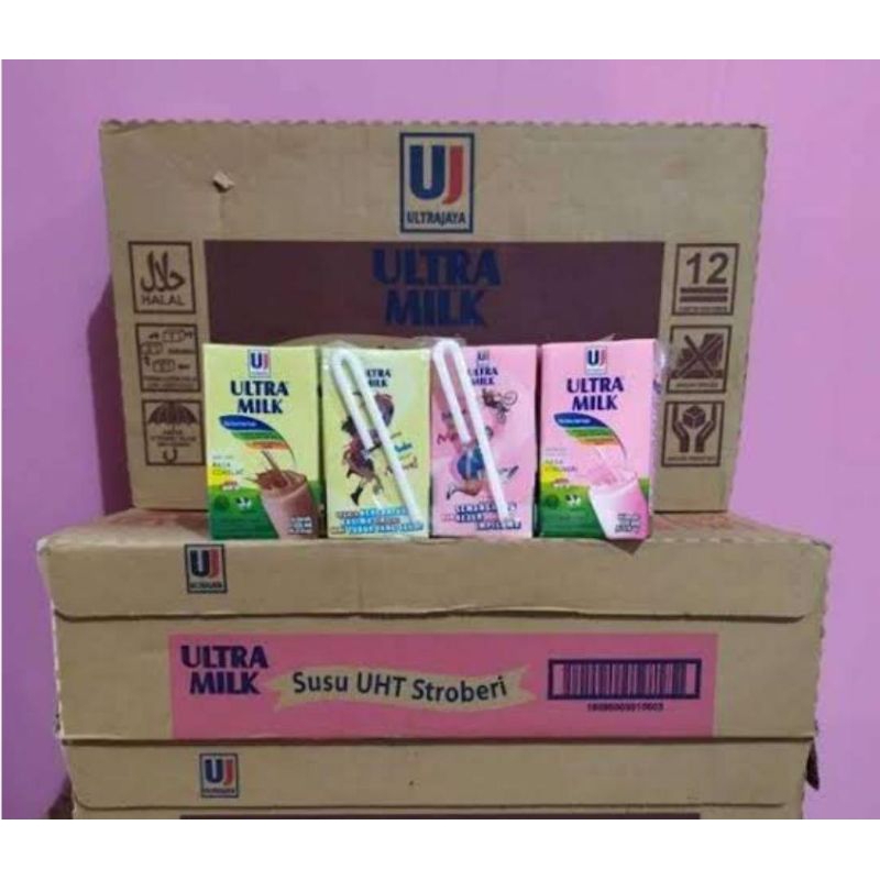 Jual ULTRA MILK 125ML 1 DUS / ISI 40 / COKELAT / STRAWBERRY / FULL CREAM / SUSU ANAK | Shopee ...