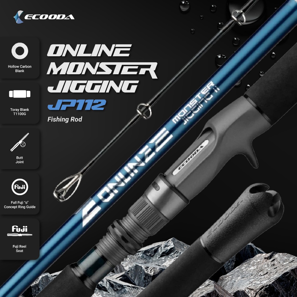 Jual ECOODA Monster Jigging Rod II Drag Power 20kg Fishing Rod Heavy Trolling Rod JP112 | Shopee ...