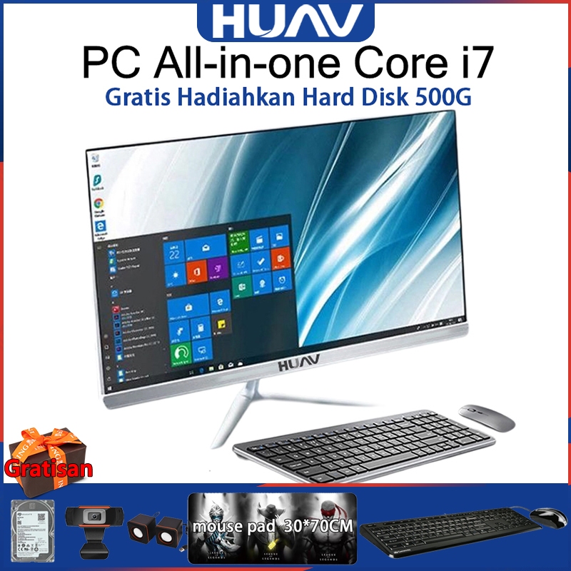 Jual HUAV Komputer Full Set All-in-One PC Baru, Prosesor Core i7, konfigurasi tinggi, Layar 22/ ...