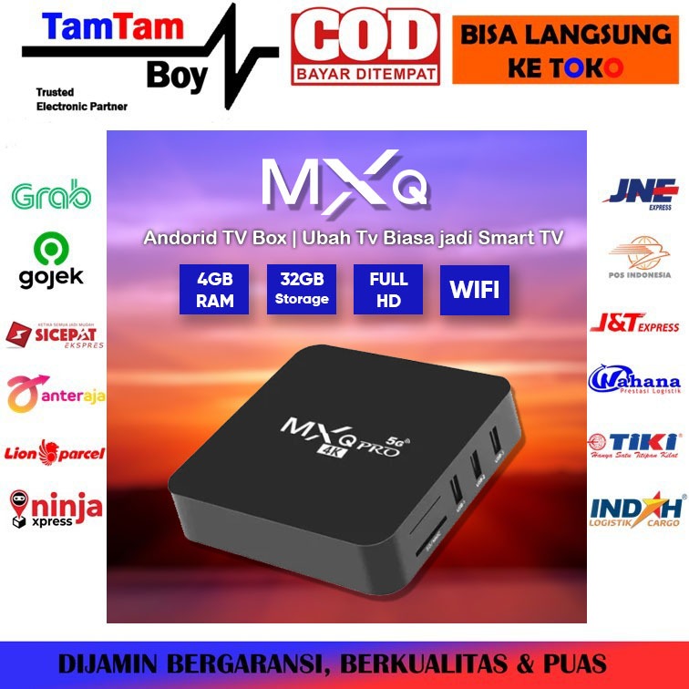 Jual Android Box MXQ Pro 4K Smart TV 4GB RAM 32GB ROM Quad Core Wifi ...