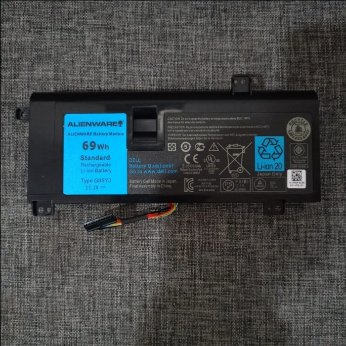 Jual Baterai Laptop Dell Alienware M14X R4 A14 14D G05YJ Y3PN0 | Shopee ...