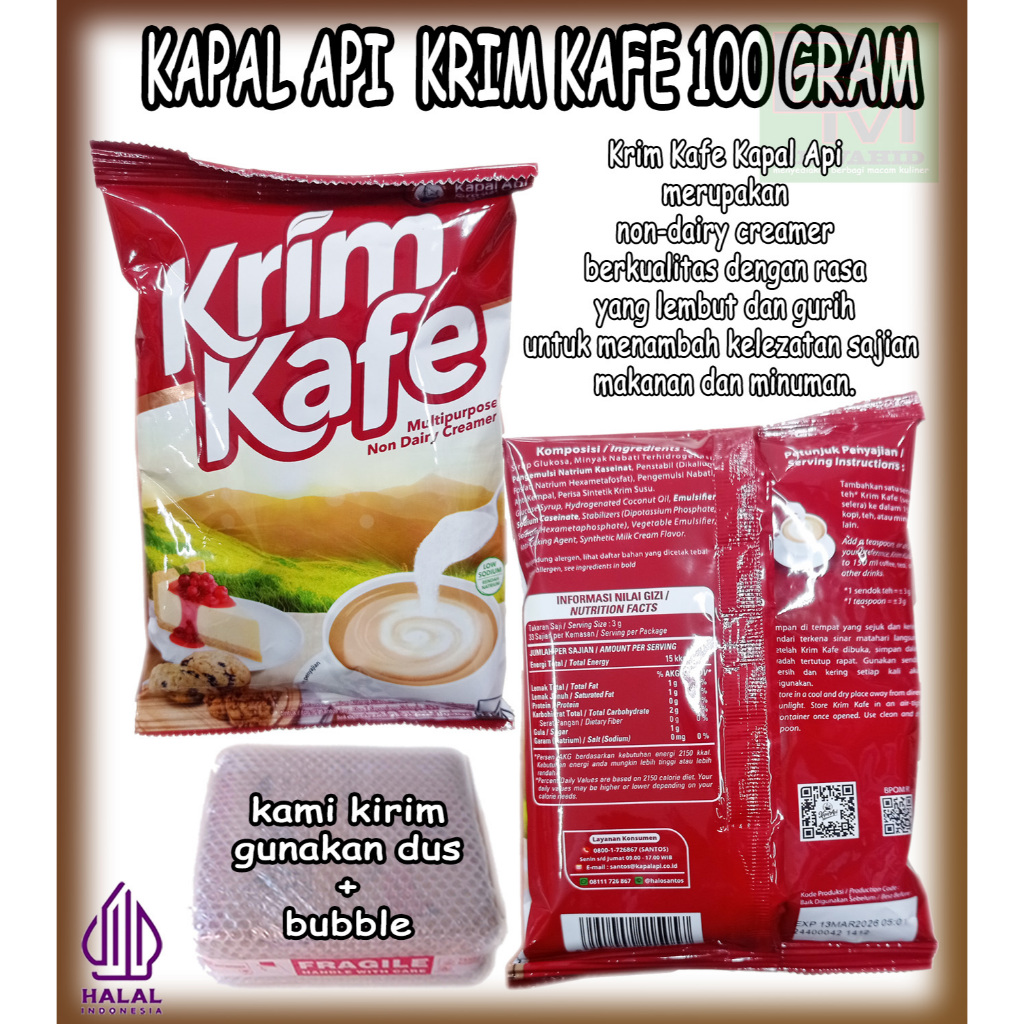 Jual Krimer Creamer Krim Kafe Kapal Api Kemasan 100 Gram | Shopee Indonesia