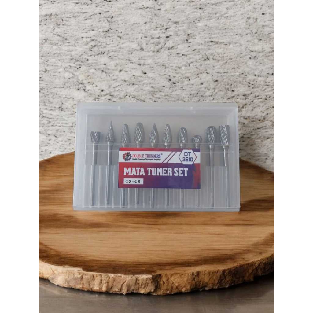 Jual Mata Tuner Set 10 Pcs Gerinda Bor Metal Besi Double Thunder DT3610 ...