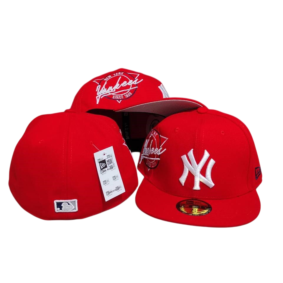 Jual Topi Snapback Fitted NY New York Font Side Red White Merah Putih ...