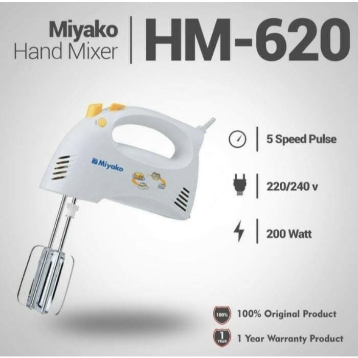 Jual Hand Mixer Kue Roti Miyako HM620 | Shopee Indonesia