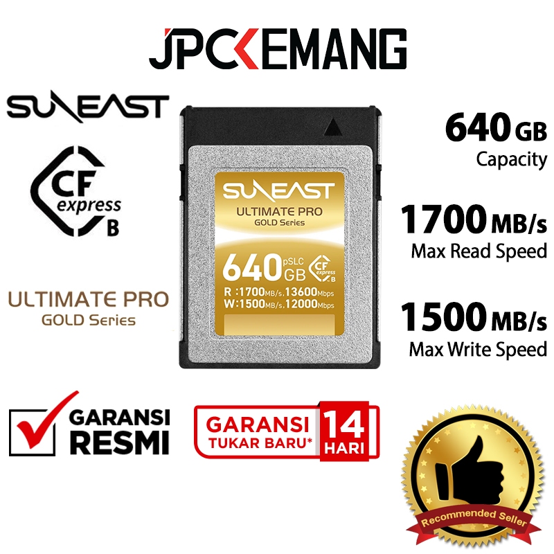 Jual Suneast Ultimate Pro CFexpress 640GB 1700MBs Type B Memory Card Gold Series CF Express 640 ...