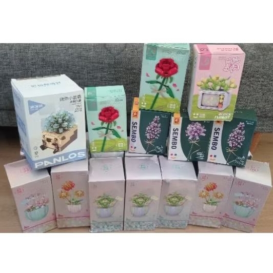 Jual Mainan Balok Susun/Brick Blok/Building BLOCK Bunga Daisy, Lotus ...