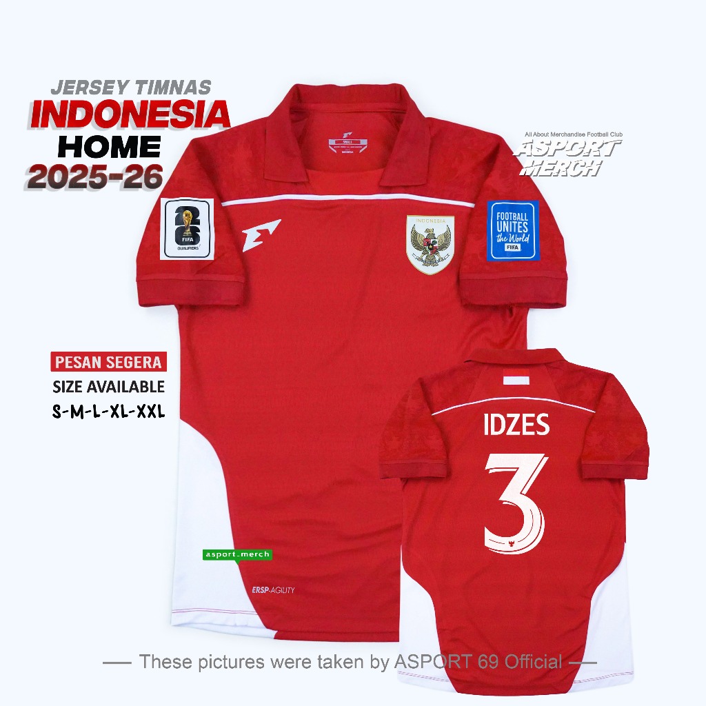 Jual JERSEY TIMNAS INDONESIA HOME KIT ERSPO TERBARU 2025 2026 JERSI INDONESIA HOME 25 26 MERAH ...