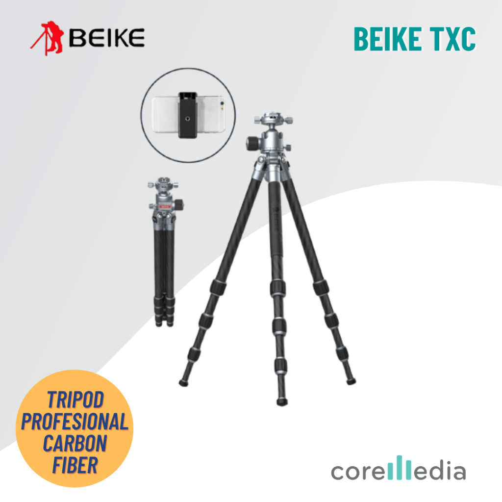 Jual Beike TXC Carbon Fiber Professional Tripod | Shopee Indonesia