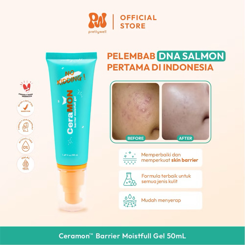 Jual Ceramon Pretty Well Barrier Moisturizer Gel 50Ml | Shopee Indonesia