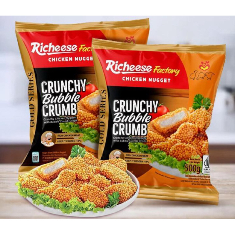 Jual Richeese chicken nugget bubble gold 500gr | Shopee Indonesia