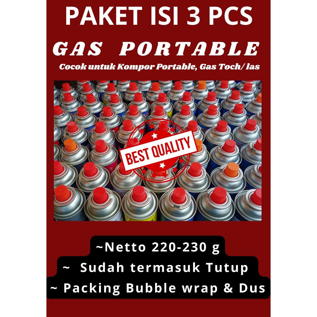 Jual Paket 3 Pcs Gas Portable/Gas Mini/Gas Kaleng/Gas camping | Shopee ...