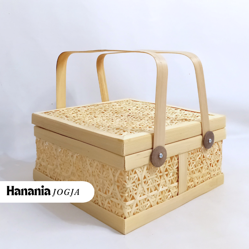 Jual Rantang Bambu Susun 1 truntum bambu keranjang hampers 25 CM | Shopee Indonesia