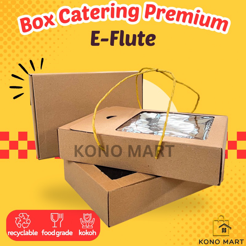 Jual Box Catering Premium Eflute Window + Tali / Box Nasi Tebal ...