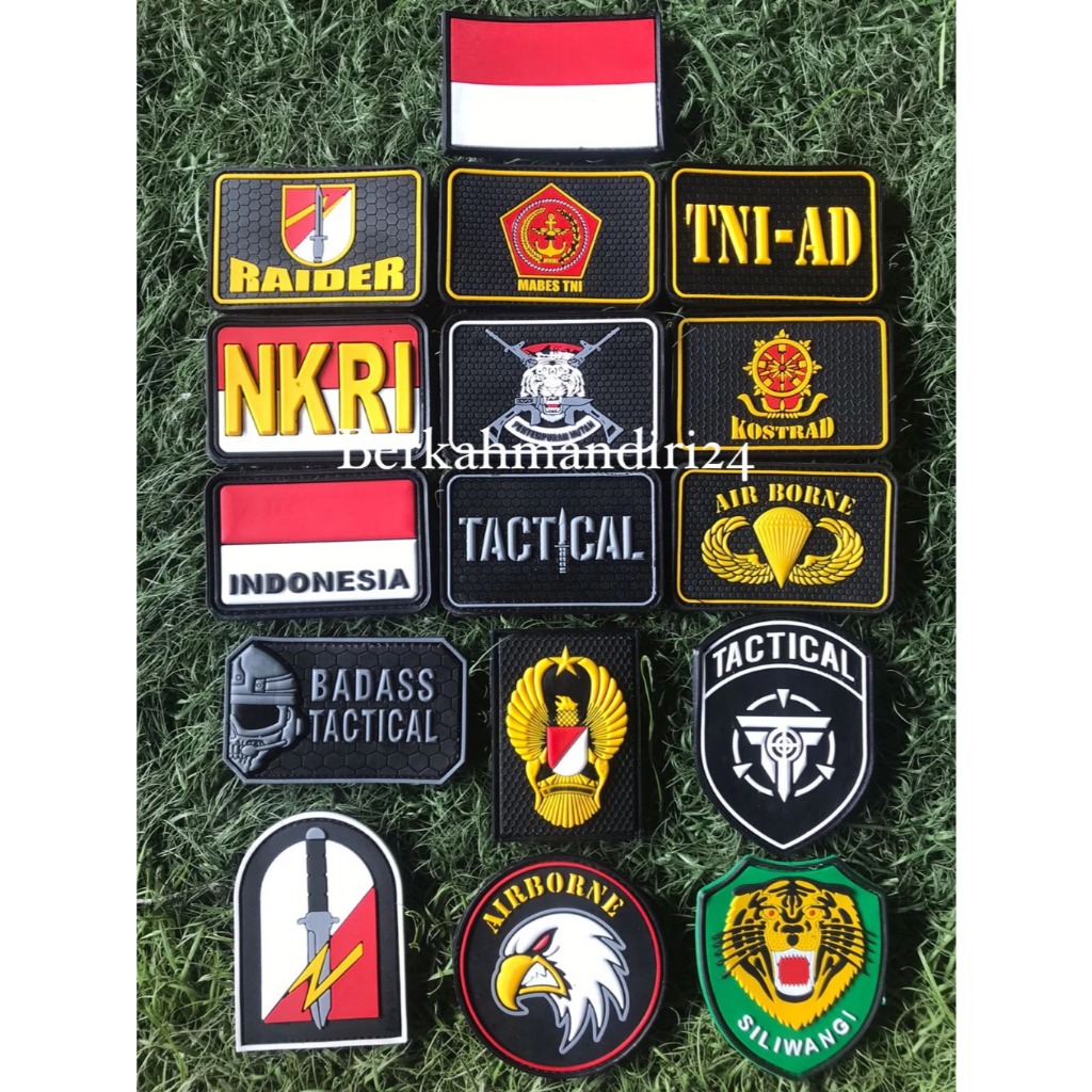 Jual Patch Rubber Logo TNI-AD/KOSTRAD/RAIDER/INDONESIA/TACTICAL ...
