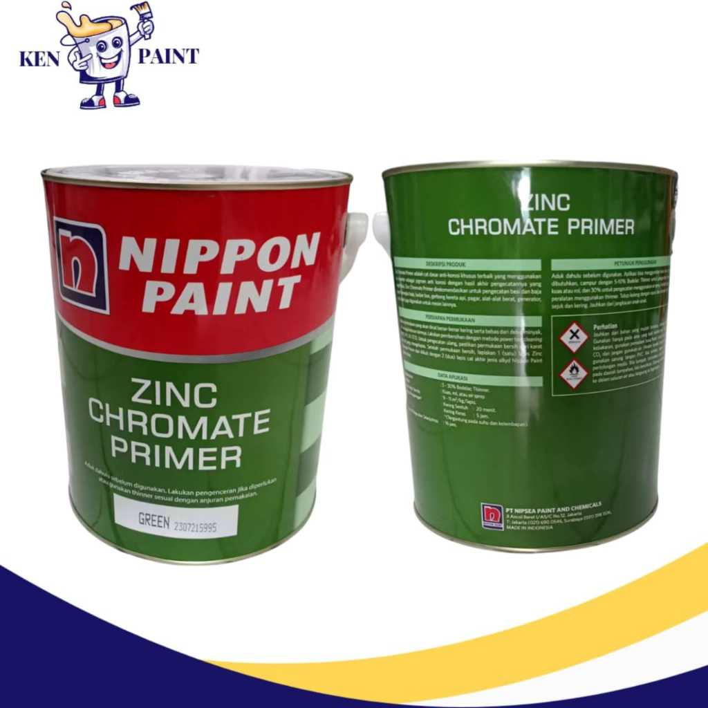 Jual Nippon Paint Zinc Chromate Primer 5 kg (GREEN) - Cat anti Karat ...
