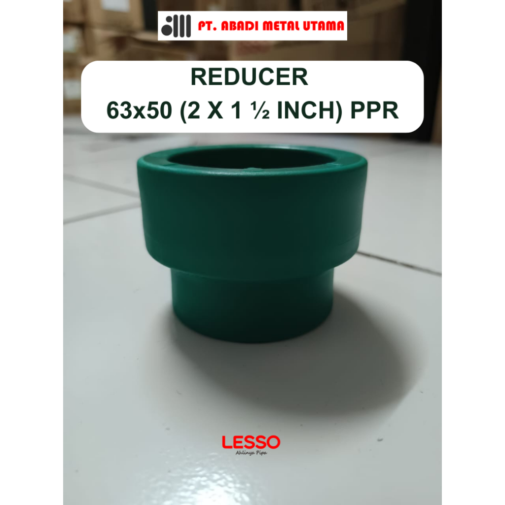 Jual Reducer Coupler PPR Lesso ( Reducer Soket PPR ) Green 63x50 mm (2 ...