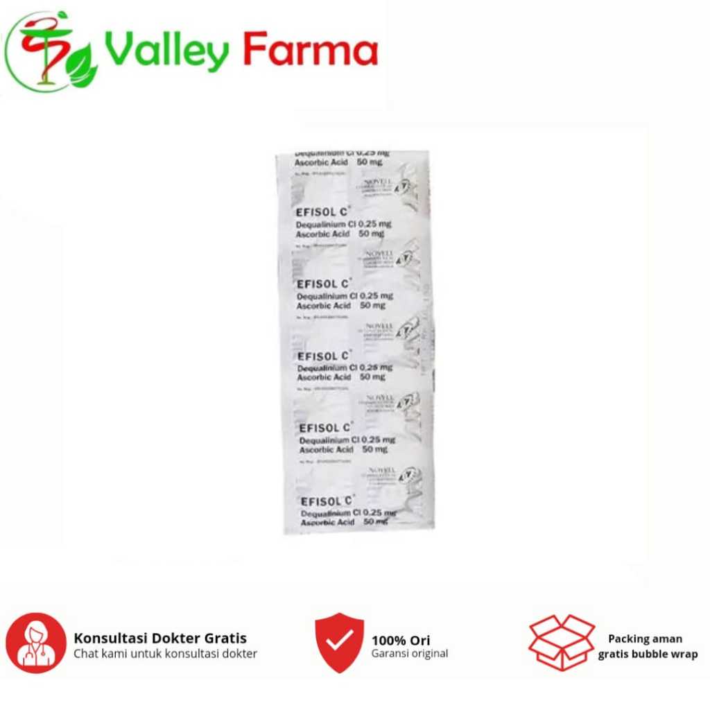 Jual Efisol-C 10 Tablet - Obat Sariawan, Gusi Bengkak, dan Infeksi ...