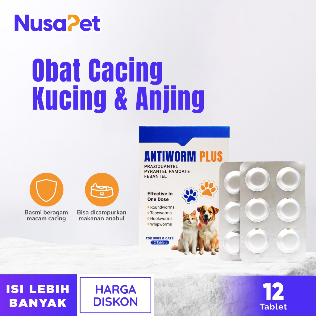 Jual Obat Cacing Kucing - Obat Cacing Anjing Ampuh - Antiworm Plus ...