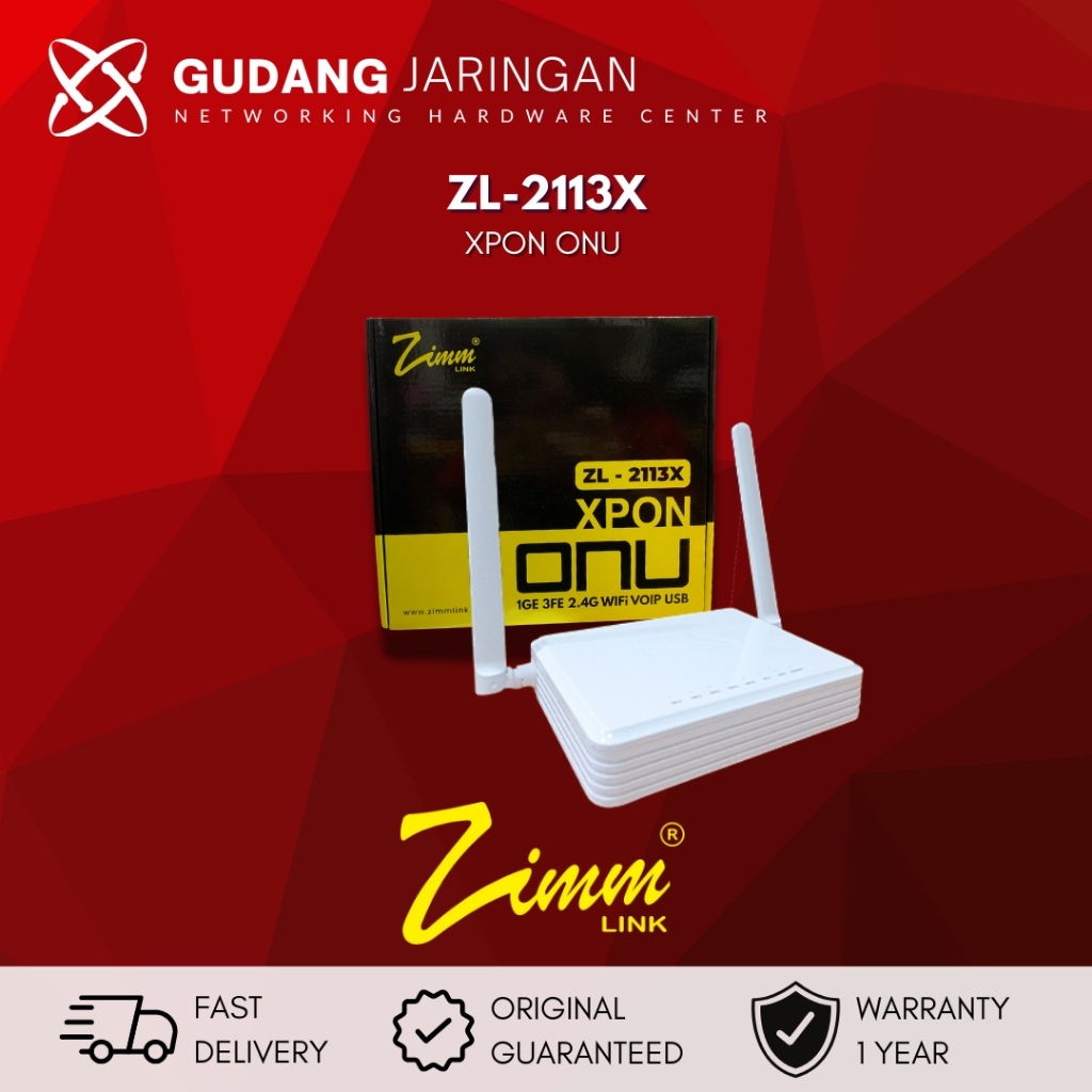 Jual ZIMMLINK XPON ONU ZL-2113X Support EPON & GPON ONT 1GE 3FE 2,4G ...
